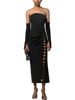 Cult Gaia Off-shoulder Midi Dress - Black