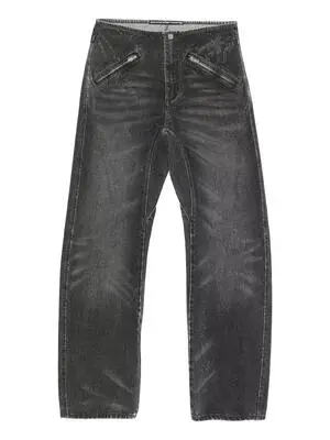 Alexander Wang Embellished Moto Jeans - Grey