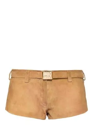 MIU MIU Miu Miu Belted Suede Shorts