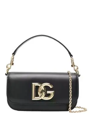Dolce & Gabbana Dolce & Gabbana Crossbody Bag With Gold-Tone Logo Black