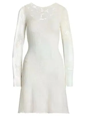 Ralph Lauren Lace Embroidered Mini Dress - Neutrals