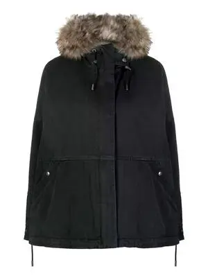 YVES SALOMON Detachable-hood Padded Parka - Blue