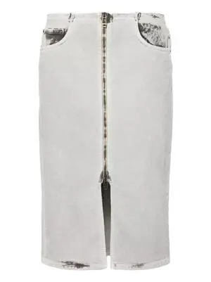 HAIKURE Haikure Light Grey Denim Pencil Skirt