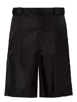 PRADA Prada Nylon Gabardine Wide-Leg Bermuda Shorts