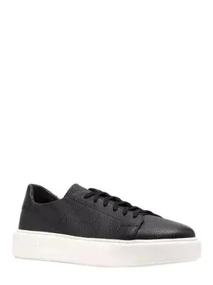 HENDERSON BARACCO Pebbled Leather Low-top Sneakers - Black