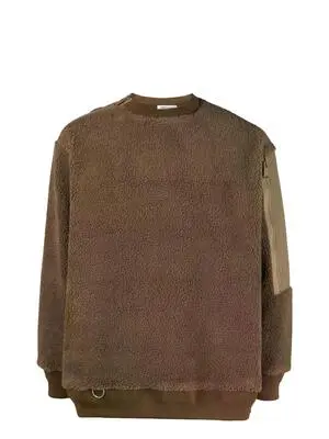 Undercover Sherpa-fleece Panelled Jumper - Brown