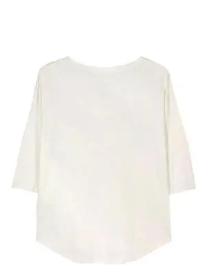 Majestic Filatures Boat Neck Three-quarter Sleeve T-shirt - Neutrals