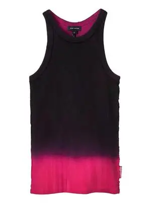 Marc Jacobs Grunge Spray-effect Ribbed Tank Top - Black
