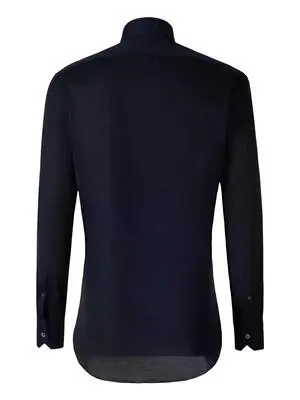 FRAY Piqué Cotton Shirt - Blue