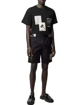 MISBHV Recordings Patch Detail Utility Shorts - Black