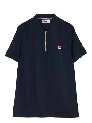 FILA Ribbed Cotton Polo Shirt - Blue