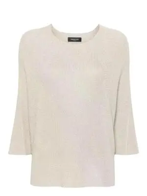 Fabiana Filippi Metallic Threading Batwing Jumper - Neutrals