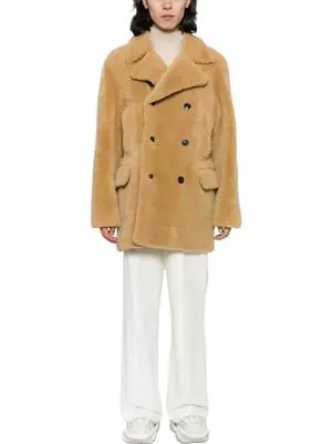 AMIRI Double-Breasted Shearling Coat