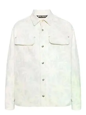 Palm Angels Palms Cotton Overshirt - Blue