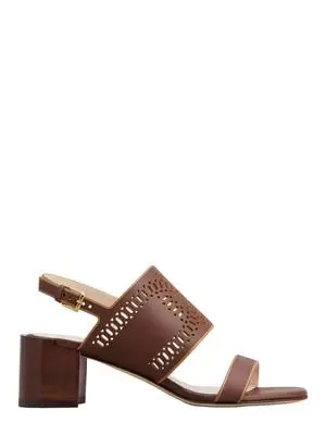 TOD'S 55mm Leather Sandals - Brown