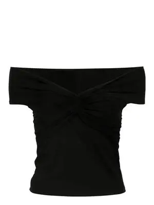 REFORMATION Ezlynn Off-shoulder Top - Black