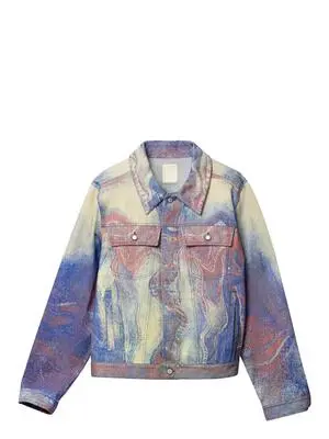CAMPER Swirl-Print Denim Jacket