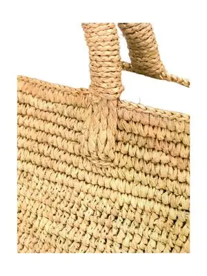 IBELIV Woven Raffia Tote - Brown