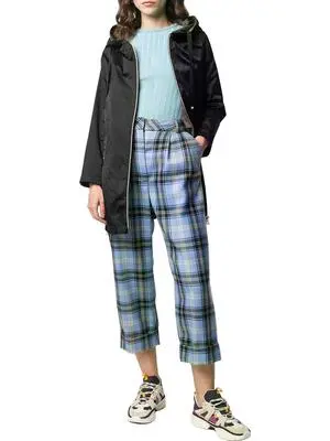 Herno Jacquard Hooded Coat - Black