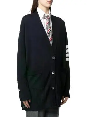 Thom Browne Four-bar Stripe Cardigan - Blue