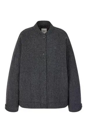 STUDIO TOMBOY Press-stud Jacket With Textured Finish - Grey