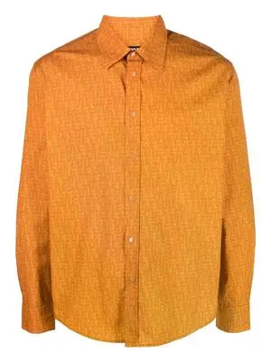 DIESEL® Logo-print Press-stud Fastening Shirt