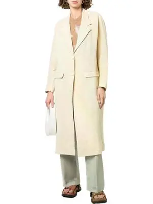 ALYSI Single-breasted Tailored Coat - Neutrals