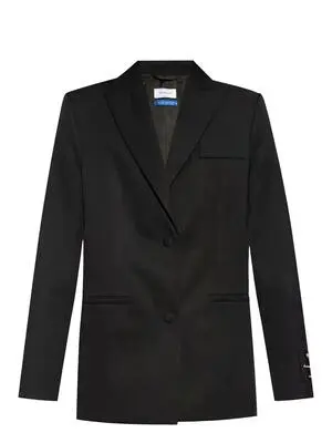 Off-White Wool Blazer - Black