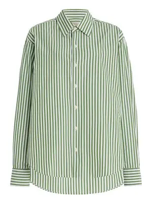 COMME SI Comme Si Striped Cotton-Poplin Shirt
