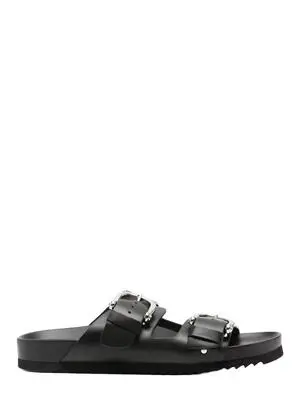 P.a.r.o.s.h Buckled Leather Sandals - Black