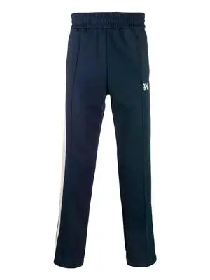 Palm Angels Embroidered-monogram Track Pants - Blue