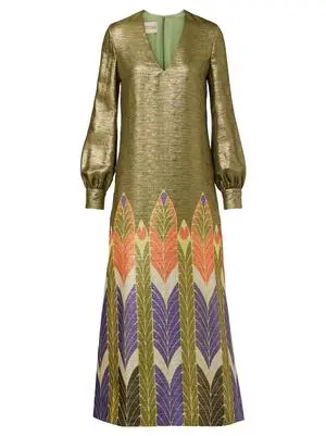 Valentino Garavani Voyage Imaginaire Lame Maxi Dress - Multicoloured