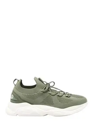 Hugo Mesh-panelled Lace-up Sneakers - Green