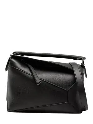 LOEWE LOEWE Small Puzzle Edge Bag In Black Calfskin