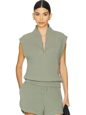 Varley Loretta Half Zip Sweatshirt - Sage