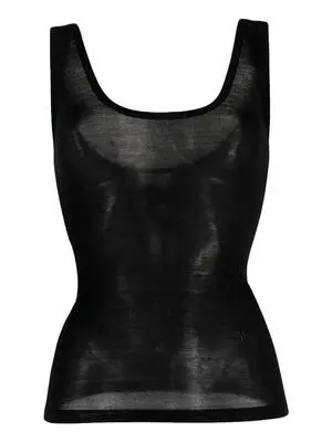 Nanushka Fine-knit Merino Tank Top - Black