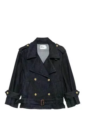 SELF-PORTRAIT Self-Portrait Double-Breasted Denim Jacket