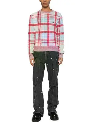 KUSIKOHC Multi-rivet Straight-leg Jeans - Black