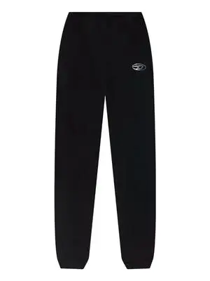 DIESEL® Embroidered Logo Track Pants - Black