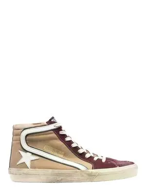 GOLDEN GOOSE Slide Logo-patch High Top Sneakers - Neutrals