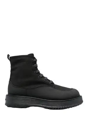 Hogan Lace-up Ankle Boots - Black