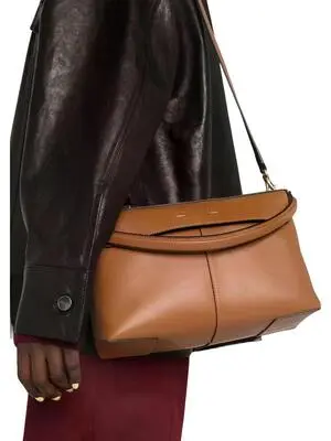 TOD'S Tod's Logo Charm Leather Tote Bag