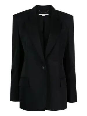 Stella McCartney Single-breasted Peak Lapel Blazer - Black