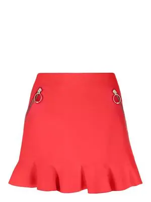 Dsquared2 Zip-detail Ruffled Mini Skirt - Red