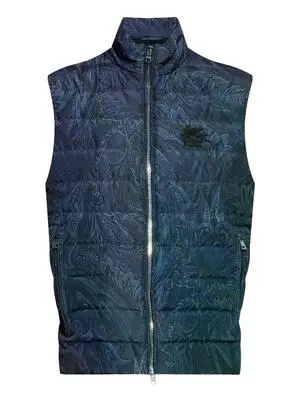 Etro Paisley-print Padded Waistcoat - Blue
