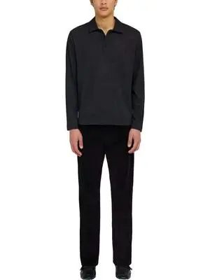FERRAGAMO Long-sleeve Polo Shirt - Grey