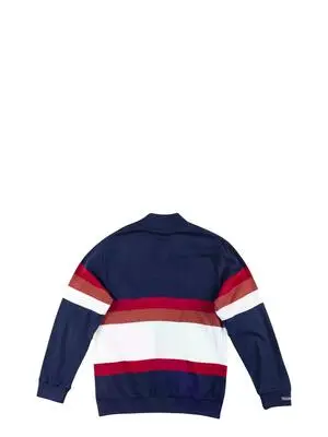 Mitchell & Ness X Mlb Boston Red Sox Striped Zip-up Sweatshirt - Blue