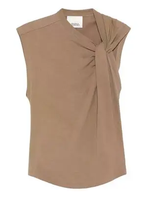 Isabel Marant Étoile ISABEL MARANT Sleeveless Twist Detail Top Brown