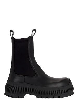 JIL SANDER Calf Leather Ankle Boots With Vibram™ Sole - Black