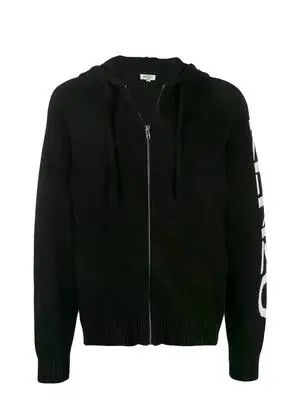 KENZO Kenzo Intarsia Knit Logo Hoodie